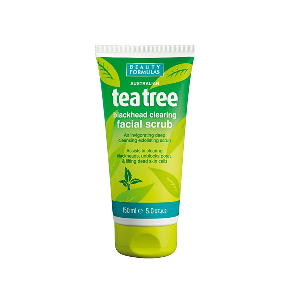 Beauty Formulas Tea Tree Facial Scrub | Deep Cleansing & Exfoliation ...