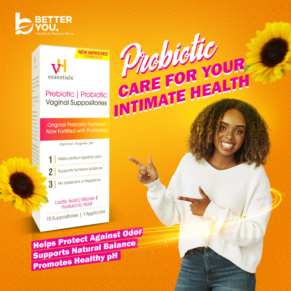 vH Essentials Prebiotic pH Balanced Vaginal Suppositories – BetterYou ...